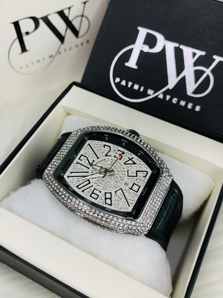 FM Full Stone Model (Black) – Patni Watches